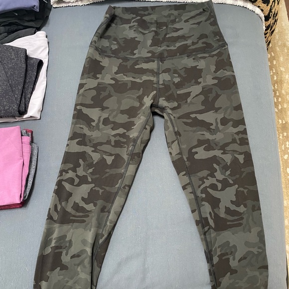 lululemon athletica | Pants & Jumpsuits | Lululemon Green Camo Align ...